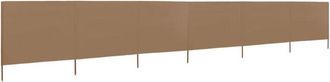vidaXL Paravent 6 panneaux Tissu 800 x 80 cm Taupe Vidaxl