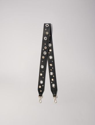 Maje Bandouli&egrave;re En Cuir Et OEillets - Noir - Maje