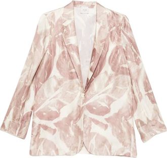 Alysi Femme, Vestes, Rose, Taille: 38 FR Veste Imprim&eacute;e Crois&eacute;e