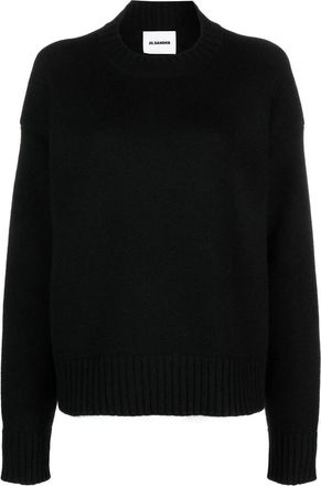 Jil Sander Rundhalspullover - Schwarz