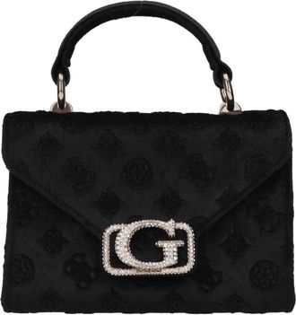 Guess Femme, Sacs, Noir, Taille: ONE Size 4G Peony Embossed Velvet Bag