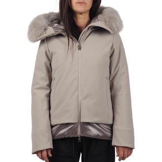 People of Shibuya Winterjacke mit Pelzkapuze Beige - - Jackets - Damen - Beige - XS