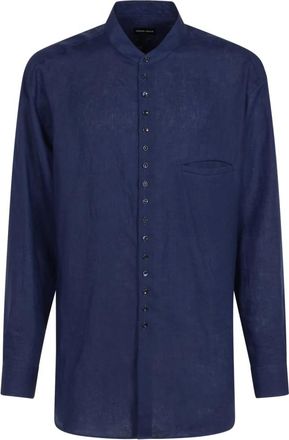 Giorgio Armani Homme, Chemises, Bleu, Taille: S Casual Shirt