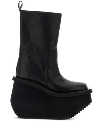 Rick Owens bottines Factory 14 mm à plateforme - Noir