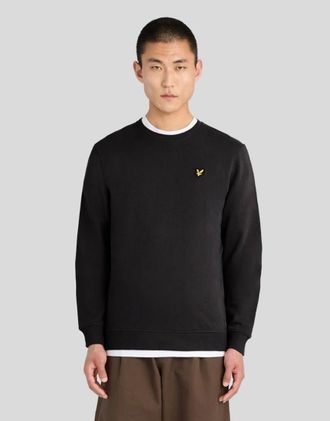 Lyle & Scott Midlayer-Sweatshirt mit Rundhalsausschnitt in Schwarz