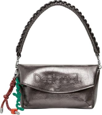 Desigual Femme, Sacs, Gris, Taille: ONE Size Half Logo Trokel