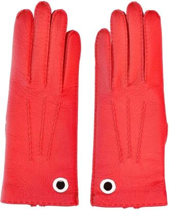 Ami Blue Leather Gloves