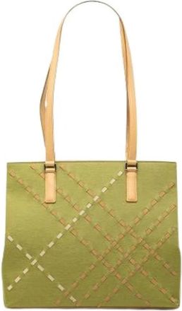 Burberry Pre-owned Canvas Tote Bag - - Pre-owned - Damen - Gr&uuml;n - ONE SIZE