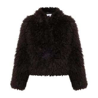Stand Studio Myra Kunstpelzmantel - - Jackets - Damen - Braun - XS