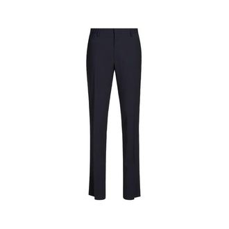 Au Printemps Paris Pantalon Dostum-S uni en laine m&eacute;lang&eacute;e