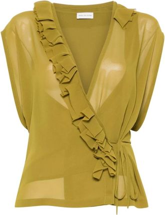 Dries Van Noten Femme, Blouses et Chemises, Vert, Taille: 36 FR Blouses