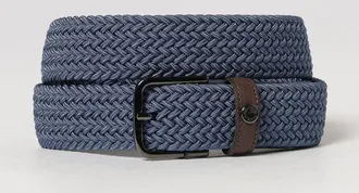 Paul & Shark Geflochtener G&uuml;rtel aus Stretch-Viskose von mit Lederdetails
