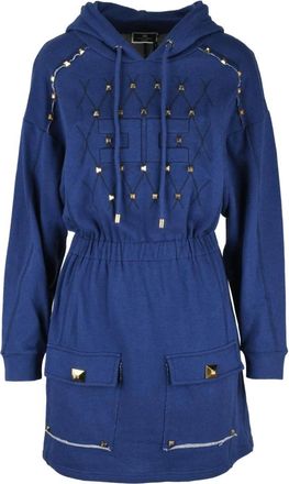 Elisabetta Franchi Femme, Robes, Bleu, Taille: 34 FR Abito in felpa