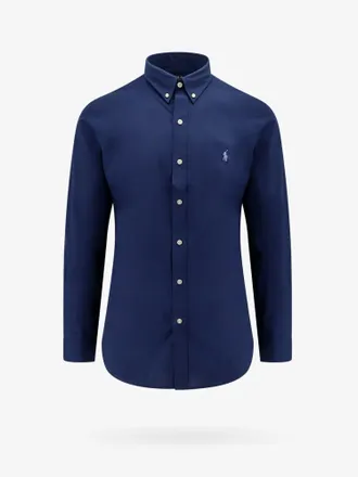 Ralph Lauren Cotton shirt with front embroidered logo - POLO RALPH LAUREN - gender_Man