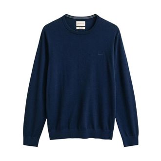 GANT Strickpullover mit Rundhalsausschnitt - - Knitwear - Herren - Blau - L