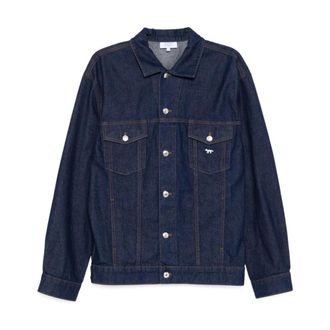 Maison Kitsun&eacute; Trucker Jacket - - Jackets - Herren - Blau - S