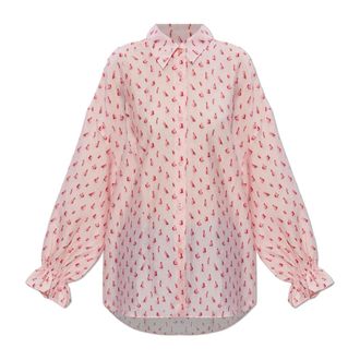 American Vintage Femme, Blouses et Chemises, Rose, Taille: 36/38 FR Celestine Oversize Shirt