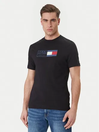 Tommy Hilfiger T-Shirt Brand Love Box MW0MW42366 Schwarz Regular Fit