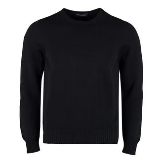 Drumohr Gerippter Baumwoll-Crew-Neck-Pullover - - Knitwear - Herren - Blau - L