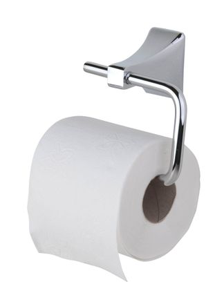 Haceka 1143616 Toilettenpapierhalter, ohne Klappe, im Art-déco-Stil, Edelstahl