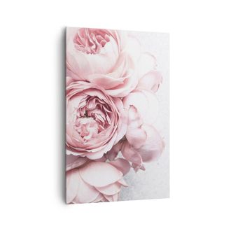 Arttor Wandbilder Dekoration Wohnzimmer Blumen Pfingstrosen Empfindlich Bilder auf Leinwand 80x120cm Leinwandbild mit Rahmen Schlafzimmer Deko Wand Kunstdruc