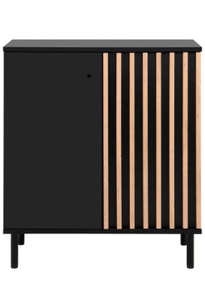 Livetastic Kommode, Schwarz, Eiche Artisan, Metall, 2 F&auml;cher, 80x90x40 cm, Wohnzimmer, Kommoden & Sideboards, Kommoden