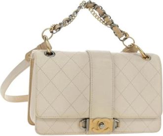 Chanel Sac bandouli&egrave;re vintage doccasion - Femme - Pre-owned - Beige - Taille: ONE Size