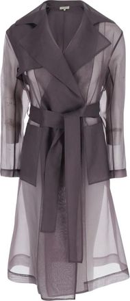 Antonelli Femme, Manteaux, Violet, Taille: 36 FR Valmorea Organza Trench