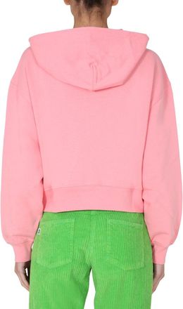 Msgm Drawstring Hood Hoodie - Pink