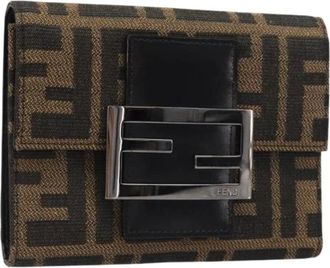 Fendi Pre-owned Zucca Canvas Wallet - Femme - Pre-owned - Brun - Taille: ONE Size