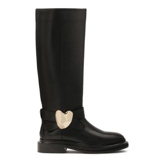Kazar Schwarze flache Stiefel mit Schmuckverzierung - - Shoes - Damen - Schwarzk - 39 EU