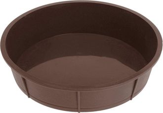 La Cucina Silikon Kuchenform Silikonbackform Rund &Oslash; 27cm H: 6cm, Farbe:braun