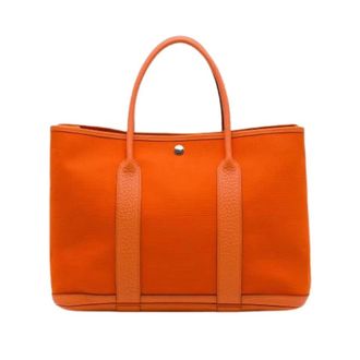 Herm&egrave;s Pre-owned Toile Garden Party 36 - Femme - Pre-owned - Orange - Taille: ONE Size