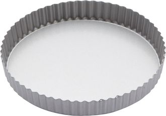 KitchenCraft Flan- und Quicheform, runde Pfanne mit losem Boden, langlebige, strapazierf&auml;hige Antihaftbeschichtung, sp&uuml;lmaschinenfeste Pfanne mit Schutzh&uuml;lle, 24,5