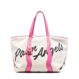 Palm Angels Femme, Sacs, Blanc, Taille: ONE Size Sac cabas avec logo imprim&eacute;