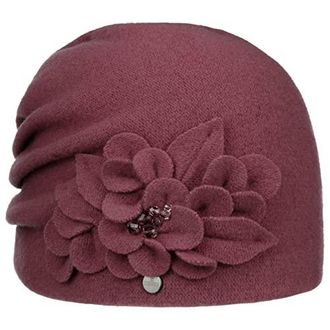 Lierys Bonnet en Laine Zikana Femme - Made in The EU pour lhiver Hiver Automne-Hiver - Taille Unique Parme