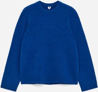 Arket Pullover Aus Alpakawolle Und Wolle -Blau