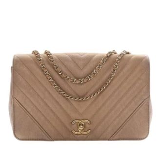 Chanel Pre-owned Vintage Quilted Caviar Flap Shoulder Bag - - Pre-owned - Damen - Gelb - ONE SIZE