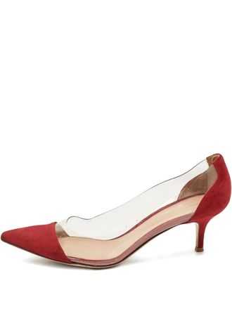 Gianvito Rossi escarpins Plexi &agrave; bout pointu - Rouge
