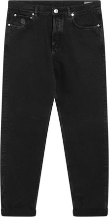 Brunello Cucinelli Homme, Jeans, Noir, Taille: XL Pantalon en denim teint en pièce