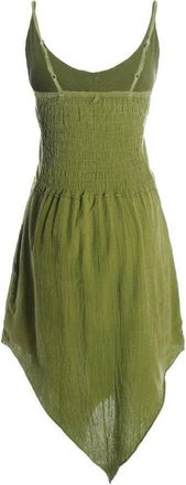vishes Zipfelkleid Elfenkleid Damen Asymmetrisch Zipfelsaum Spaghettitr&auml;ger Boho Alternative Mode, Boho, Hippie, Ethno, Festival