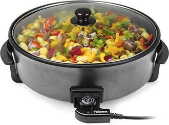 Tristar Multifunktionale Pfanne - 7,5l, 40cm Durchmesser, Regelbarer Thermostat, Antihaftbeschichtung, 1500 Watt, PZ-9145