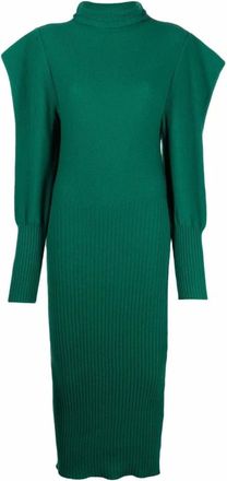 Philosophy di Lorenzo Serafini Femme, Robes, Vert, Taille: 38 FR 0383 Abito Lana Lungo C/alto