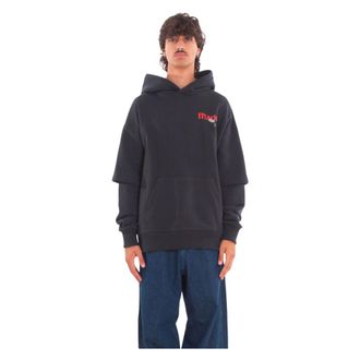 Market Wheel Double Sleeve Hoodie - - Sweatshirts & Hoodies - Herren - Schwarzk - L