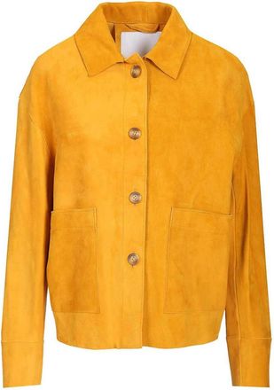 Blusotto Blouson En Cuir - Orange