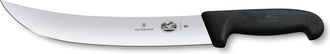Victorinox by Swiss Army Fibrox Cimeter-Messer, Langes Metzgermesser zum Zerteilen gro&szlig;er Fleischst&uuml;cke, 25 cm, Gebogene Klinge, Scharf, Rostfreier Stahl, Schwarz