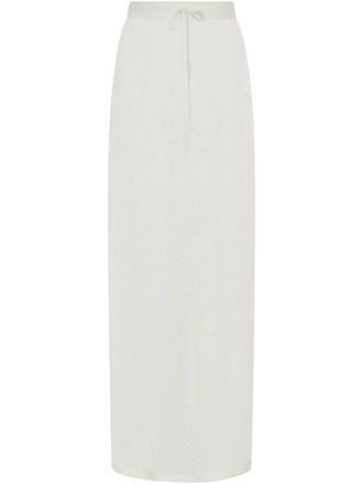 Rosetta Getty jupe en résille - Blanc