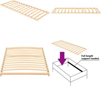 vidaXL Vidaxl - Lattenrost mit 13 Latten 70x200 cm - Holzlattenrost - Lattenrost 70x200 - Bettenrahmen - Lattenrost Buche - Lattenrost Günstig - Home &