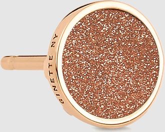 Ginette NY Boucle doreille Ever Disc Gold Sandstone Or Rose (vendue &agrave; lunit&eacute;)