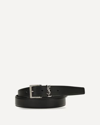 Saint Laurent Cassandre Vadim smooth leather Belt Male 105